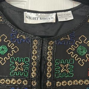 Night Vouge | Jackets & Coats | Vintage Beaded Silk Jacket | Poshmark